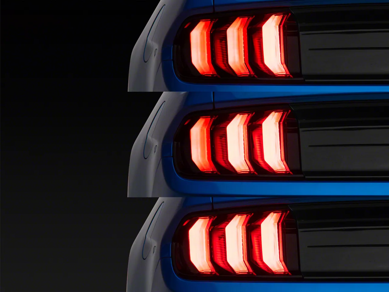 S550 Euros Mustang 2018 Style Tail Lights with Red Sequence; Black ...