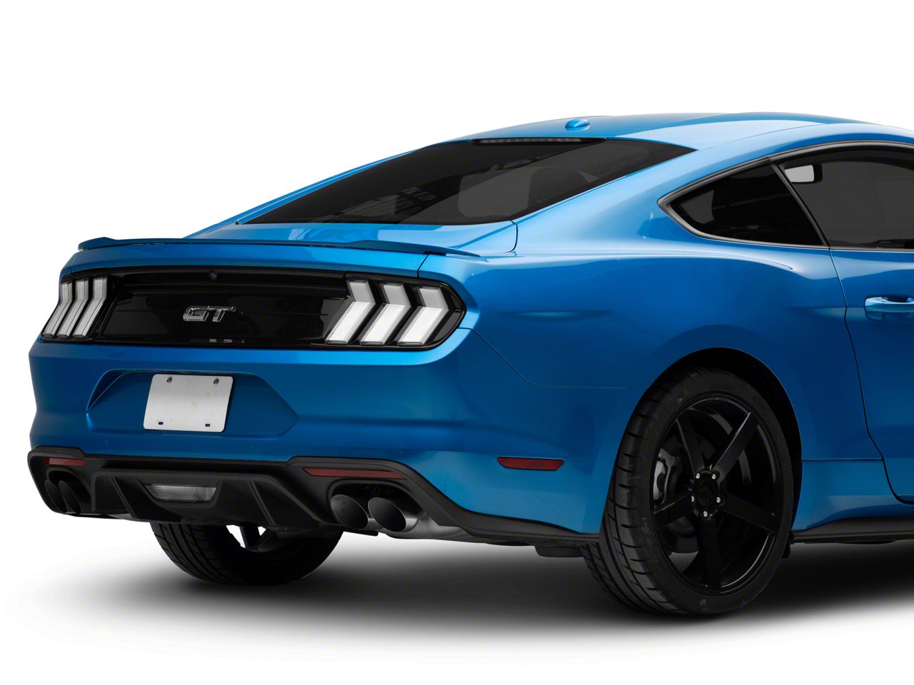 S550 Euros Mustang 2024 Style RGB Tail Lights; Black Housing; Clear ...