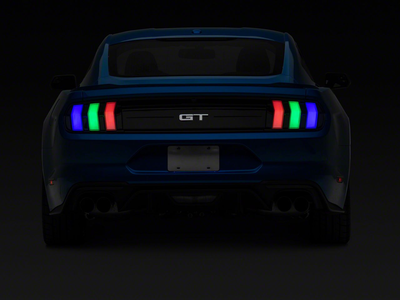 S550 Euros Mustang 2024 Style RGB Tail Lights; Black Housing; Clear ...