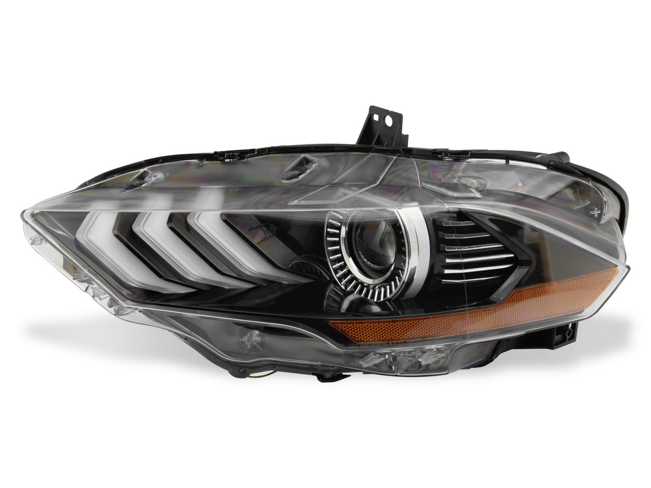 S550 Euros Mustang RGBW Headlights; Black Housing; Clear Lens 1823HDRGB ...