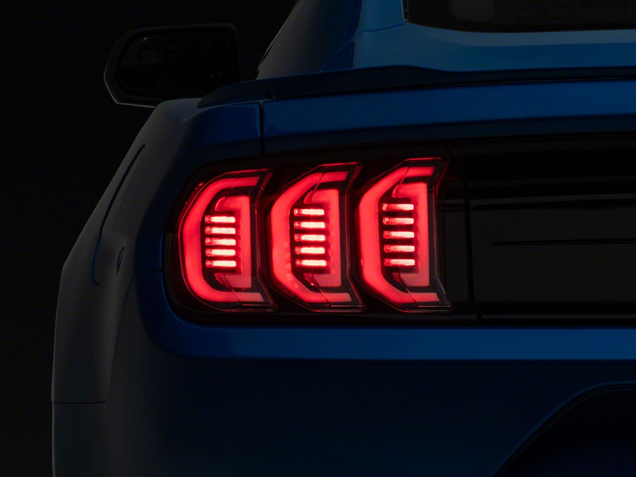 S550 Euros Mustang V2 LED Tail Lights; Black Housing; Clear Lens ...