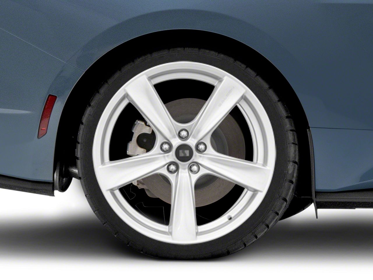 Saleen Mustang Secca Flo-Form Silver Wheel; Rear Only; 20x10; 60mm ...