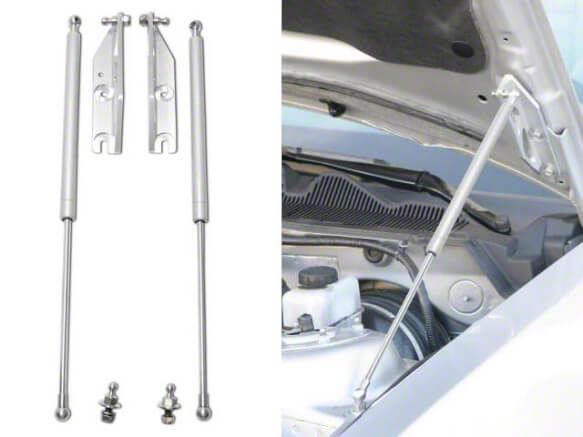 Mustang Billet Aluminum Hood Struts (10-14 Mustang) - Free Shipping