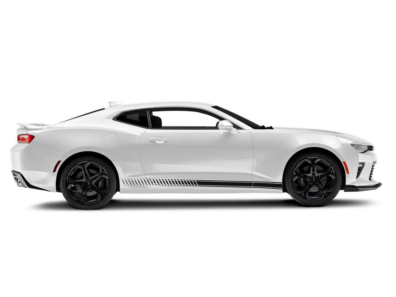 SEC10 Camaro Dashed Rocker Stripes; Gloss Black 431181 (Universal; Some ...