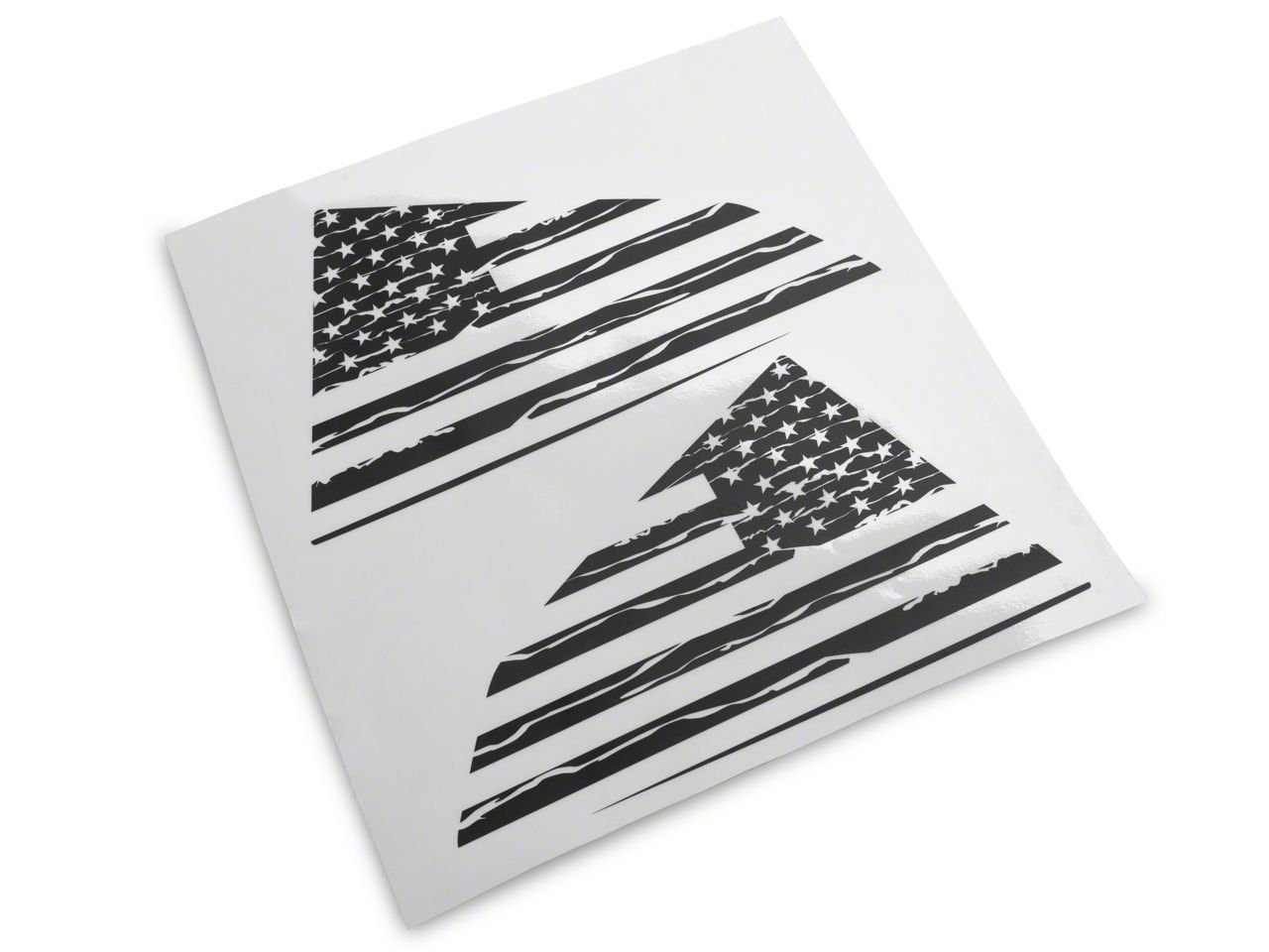 SEC10 Camaro Distressed Flag Quarter Window Decals; Matte Black CC15259 ...