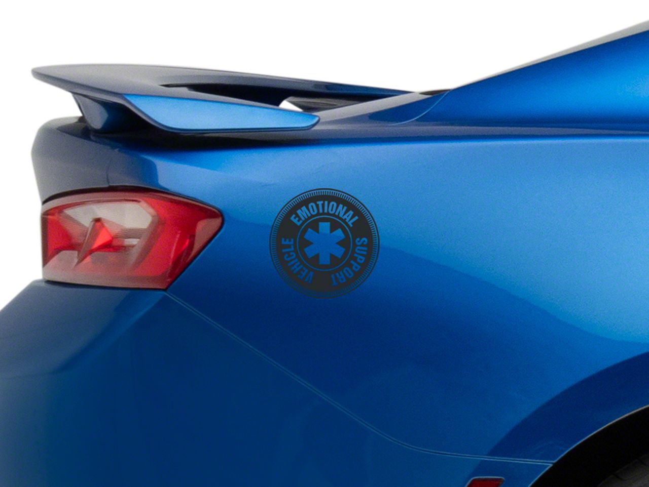 SEC10 Camaro Emotional Support Vehicle Decal; Gloss Black J227426 ...