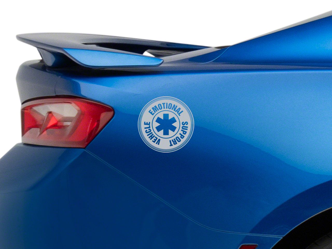 SEC10 Camaro Emotional Support Vehicle Decal; Silver J227429 (Universal ...