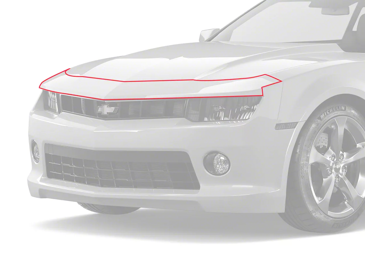 SEC10 Camaro Front Bumper Paint Protection Film; Top CC59268 (10-15 ...