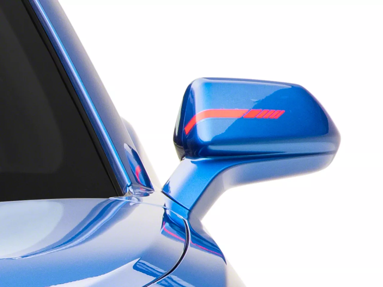 SEC10 Camaro Side Mirror Hash Stripes; Red 430333 (Universal; Some ...