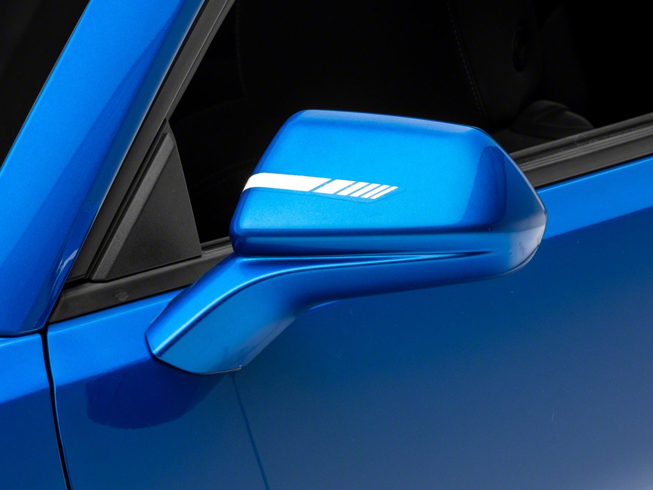 SEC10 Camaro Side Mirror Hash Stripes; White 430331 (Universal; Some ...