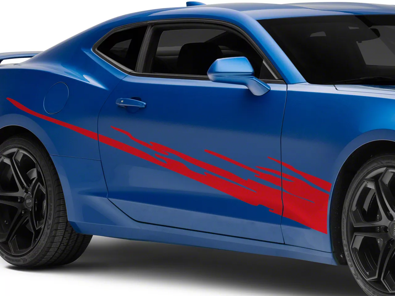 SEC10 Camaro Side Splash Decals; Red CC38392 (10-24 Camaro) - Free Shipping