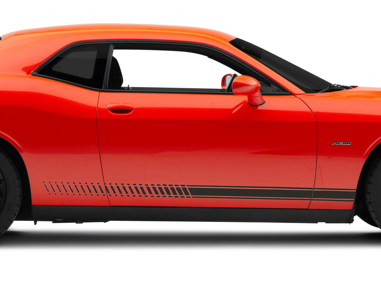SEC10 Challenger Dashed Rocker Stripes; Matte Black 431182 (Universal ...