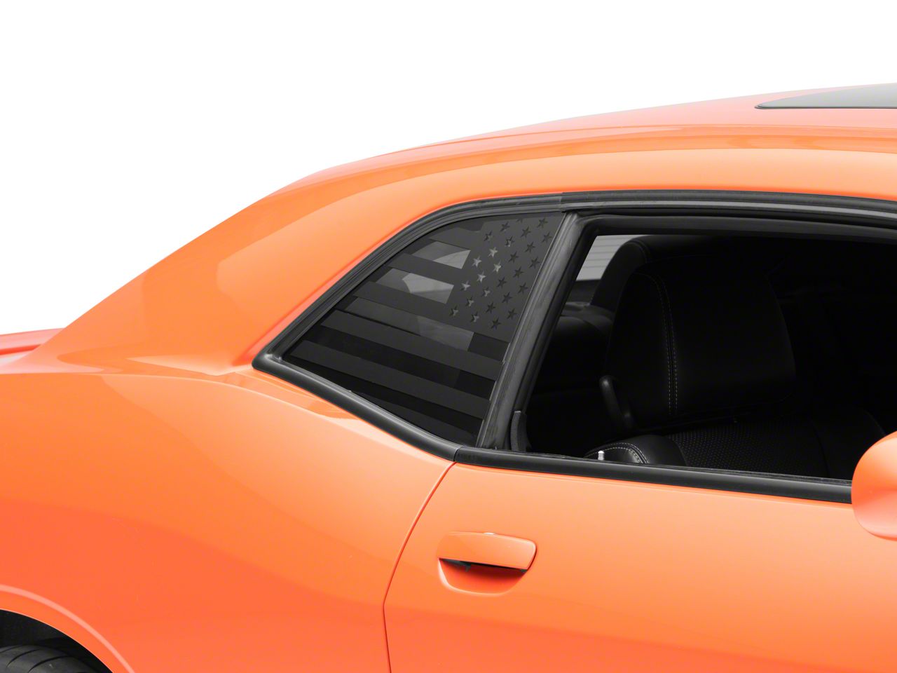 SEC10 Challenger Quarter Window Flag Decal; Matte Black CH16514 (08-23 ...