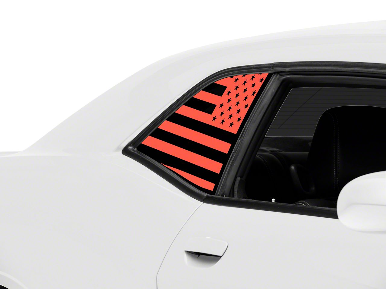SEC10 Challenger Quarter Window Flag Decal; Red CH16516 (08-23 ...