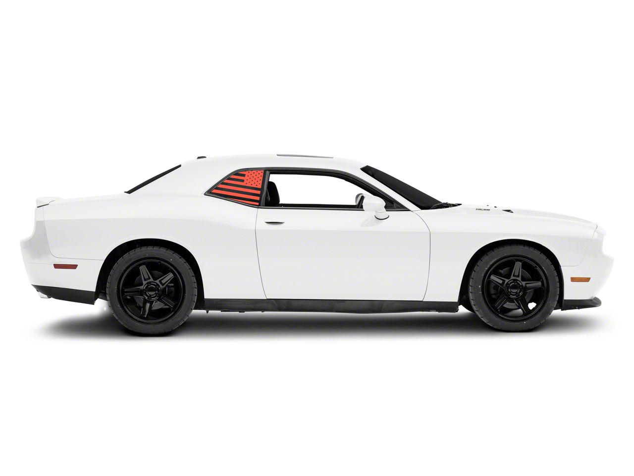 SEC10 Challenger Quarter Window Flag Decal; Red CH16516 (08-23 ...