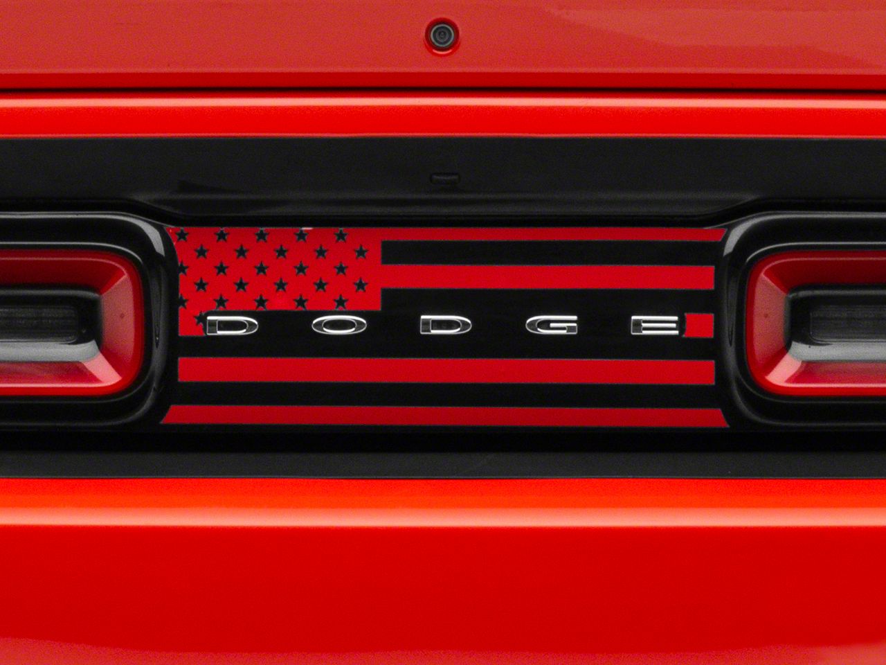 SEC10 Challenger Trunk Flag Decal; Red CH21213 (08-23 Challenger ...