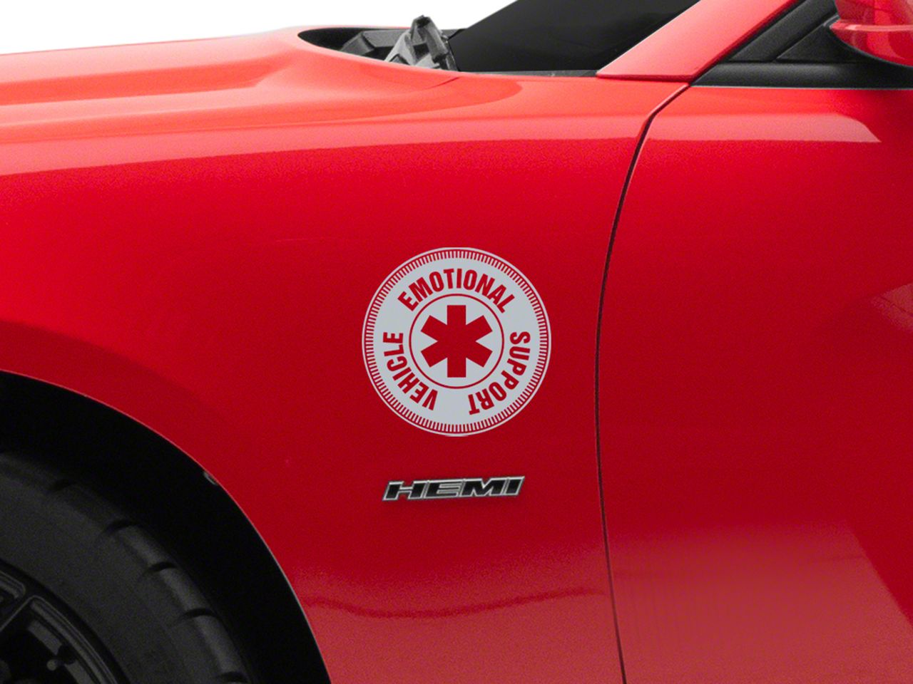 SEC10 Charger Emotional Support Vehicle Decal; Silver J227429 ...