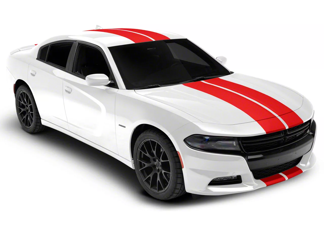 SEC10 Charger Full Length Stripes; Red; 10-Inch CR21510 (06-23 Charger ...
