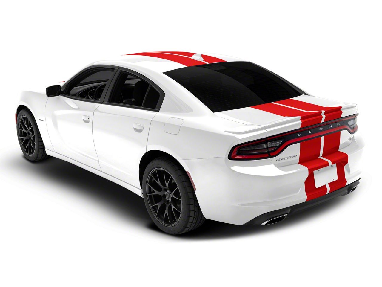 SEC10 Charger Full Length Stripes; Red; 10-Inch CR21510 (06-23 Charger ...