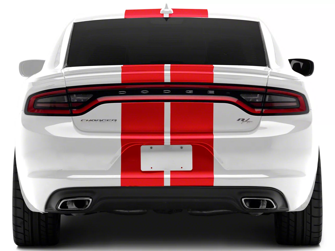 SEC10 Charger Full Length Stripes; Red; 10-Inch CR21510 (06-23 Charger ...