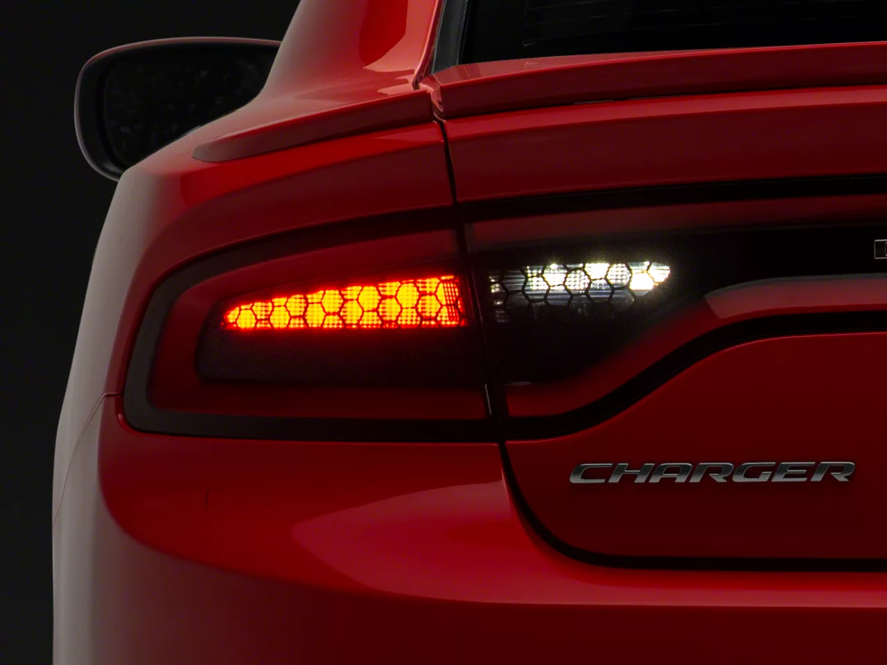 SEC10 Charger Honeycomb Tail Light Tint; Smoked CR20634 (11-23 Charger ...
