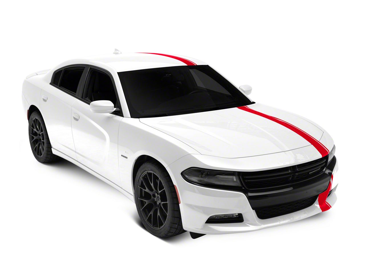 SEC10 Charger Narrow Pin Stripe Full Length Stripes; Red CR21519 (06-23 ...
