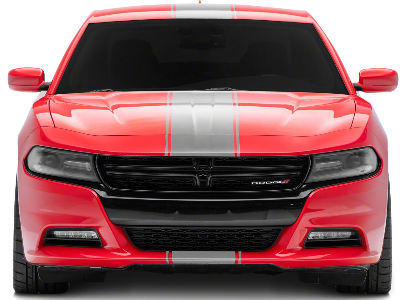 SEC10 Charger Pin Striped Full Length Stripes; Silver CR21527 (06-23 ...