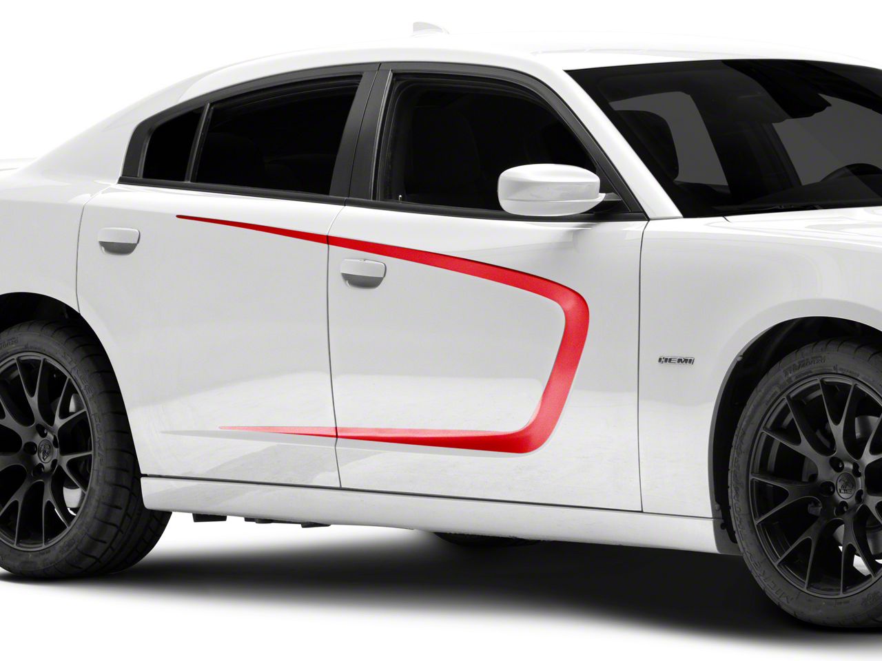 SEC10 Charger Side Graphic; Red CR20540 (11-23 Charger) - Free Shipping