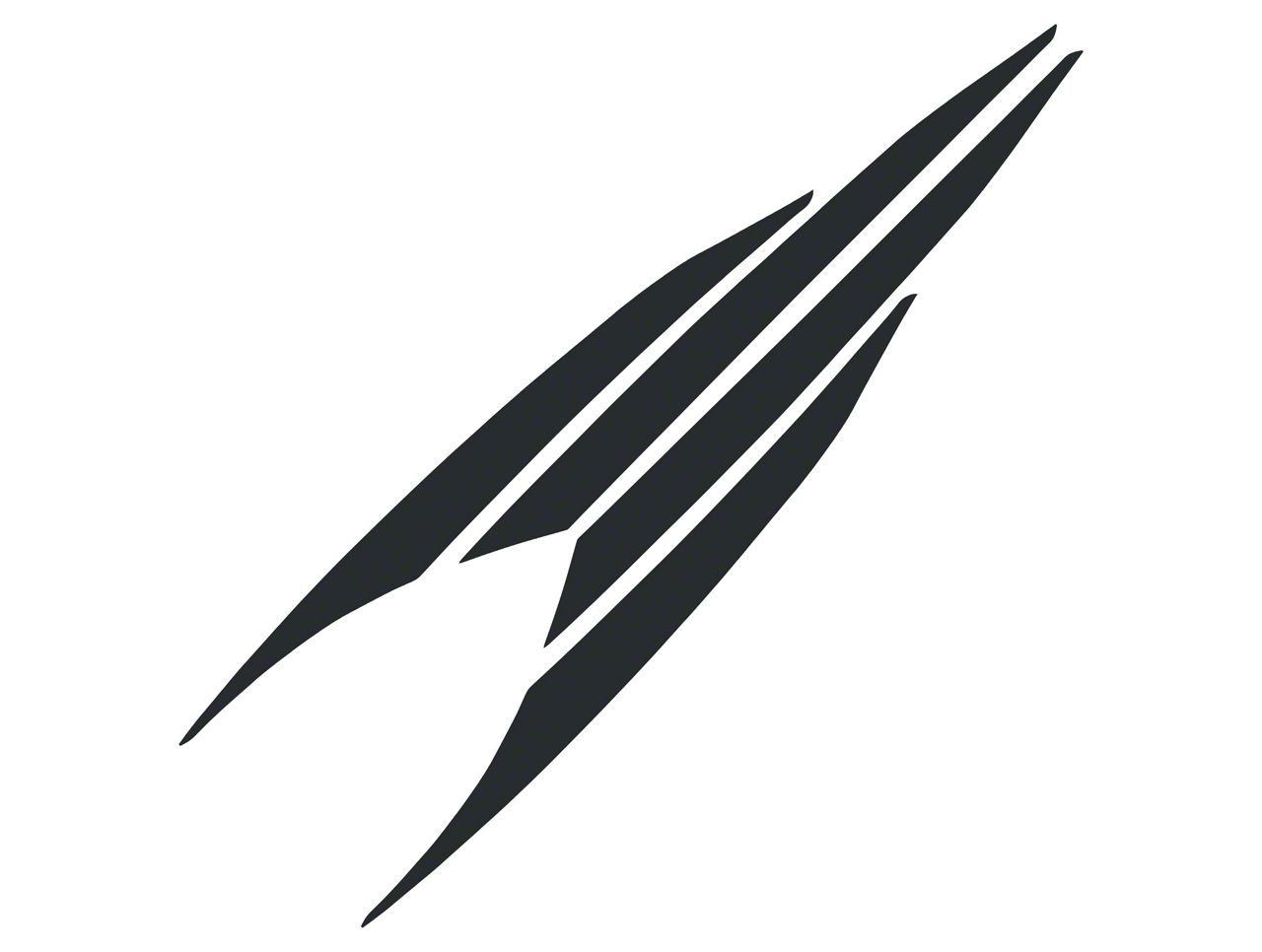 SEC10 Corvette Hash Marks; Matte Black CV14524 (20-26 Corvette C8 ...