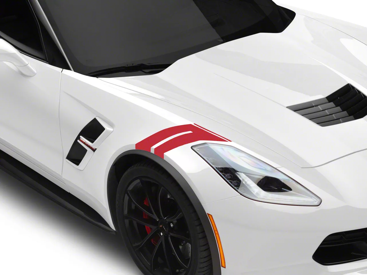 SEC10 Corvette Hash Marks; Red CV14521 (14-19 Corvette C7) - Free Shipping