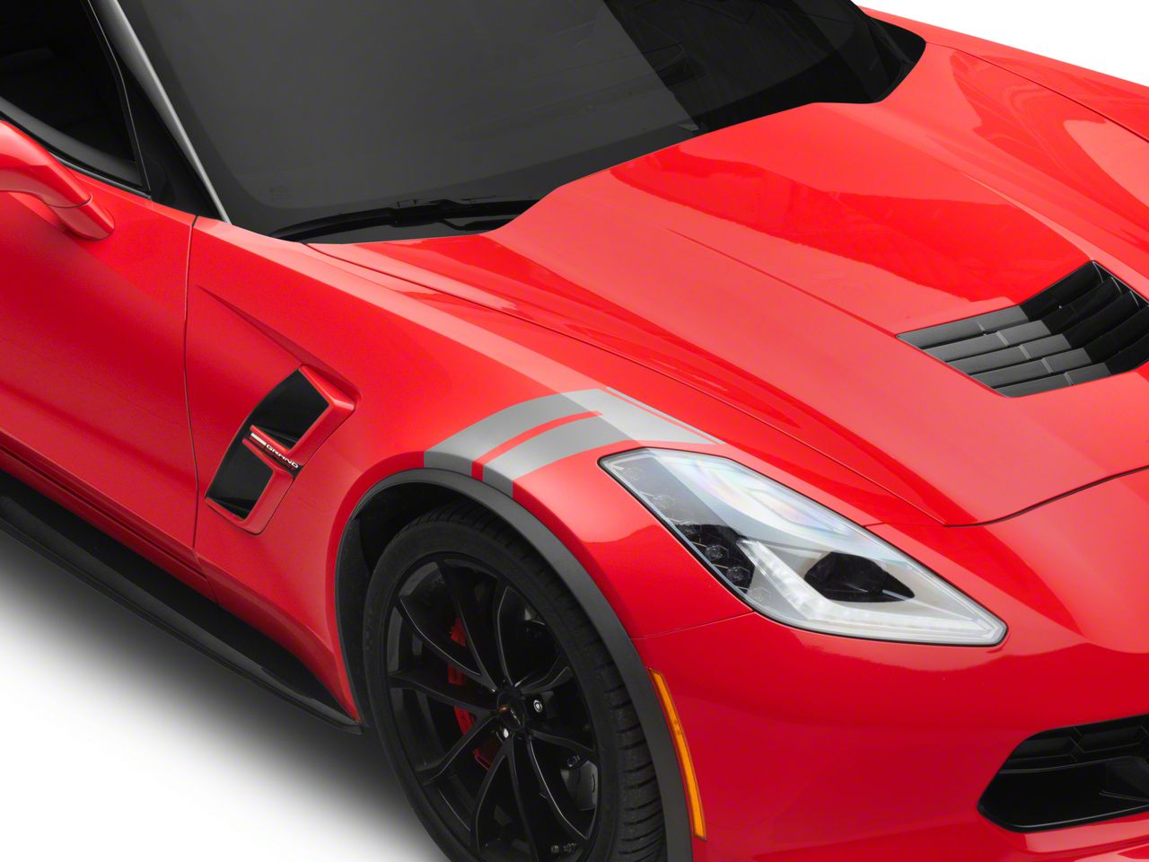 SEC10 Corvette Hash Marks; Silver CV14520 (14-19 Corvette C7) - Free ...