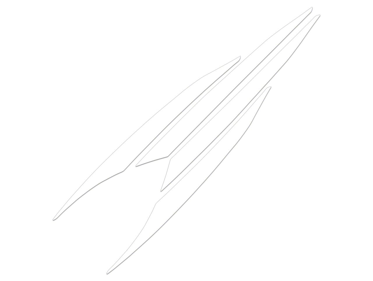 SEC10 Corvette Hash Marks; White CV14525 (20-26 Corvette C8) - Free ...