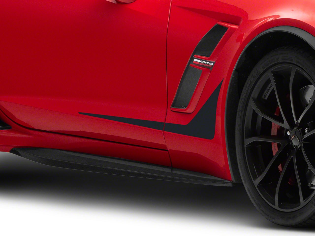 SEC10 Corvette Side Accent Decals; Matte Black CV15812 (14-19 Corvette ...