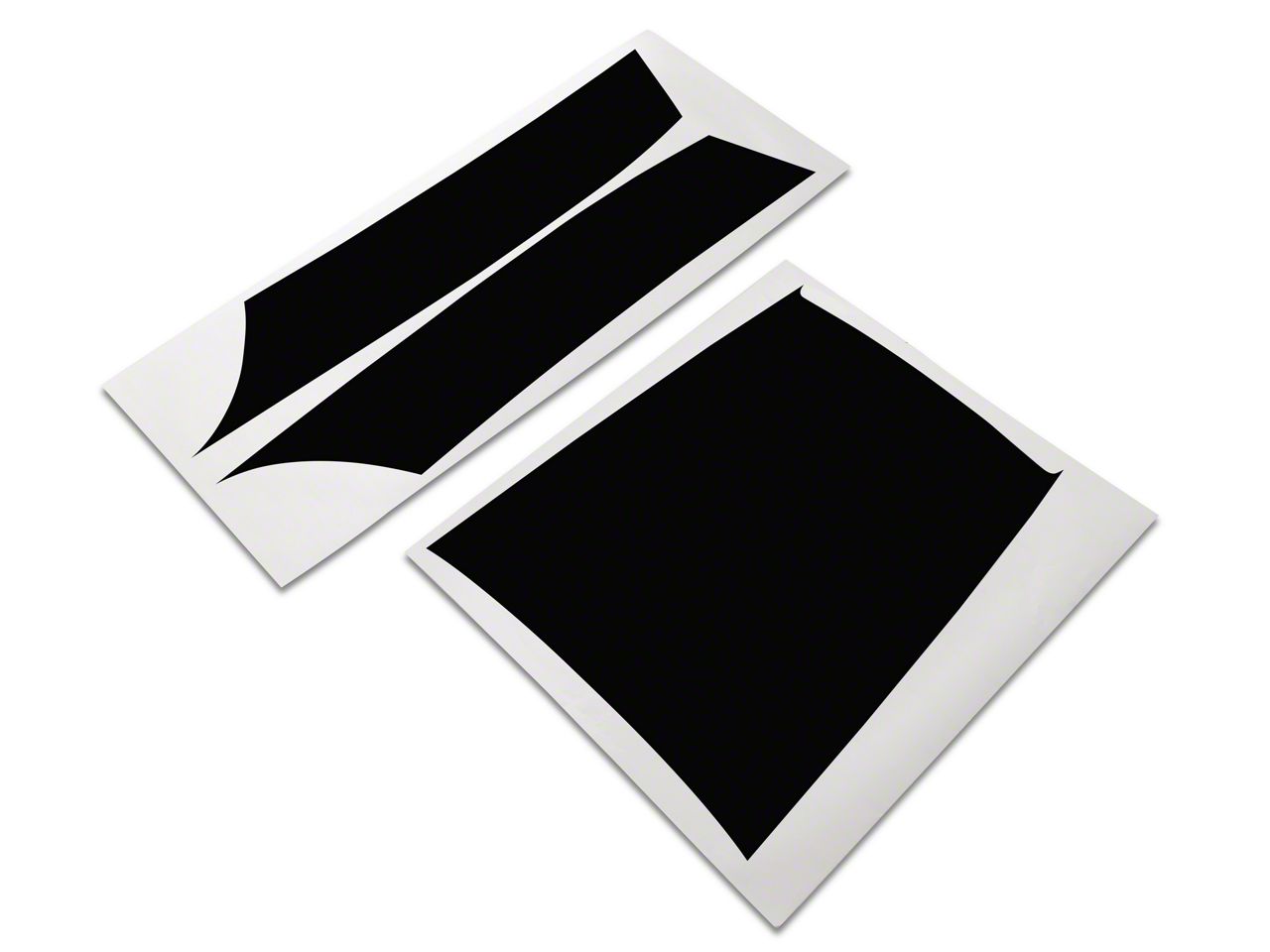 SEC10 Mustang Dark Horse Style Hood Decals; Gloss Black 440148 (24-25 ...