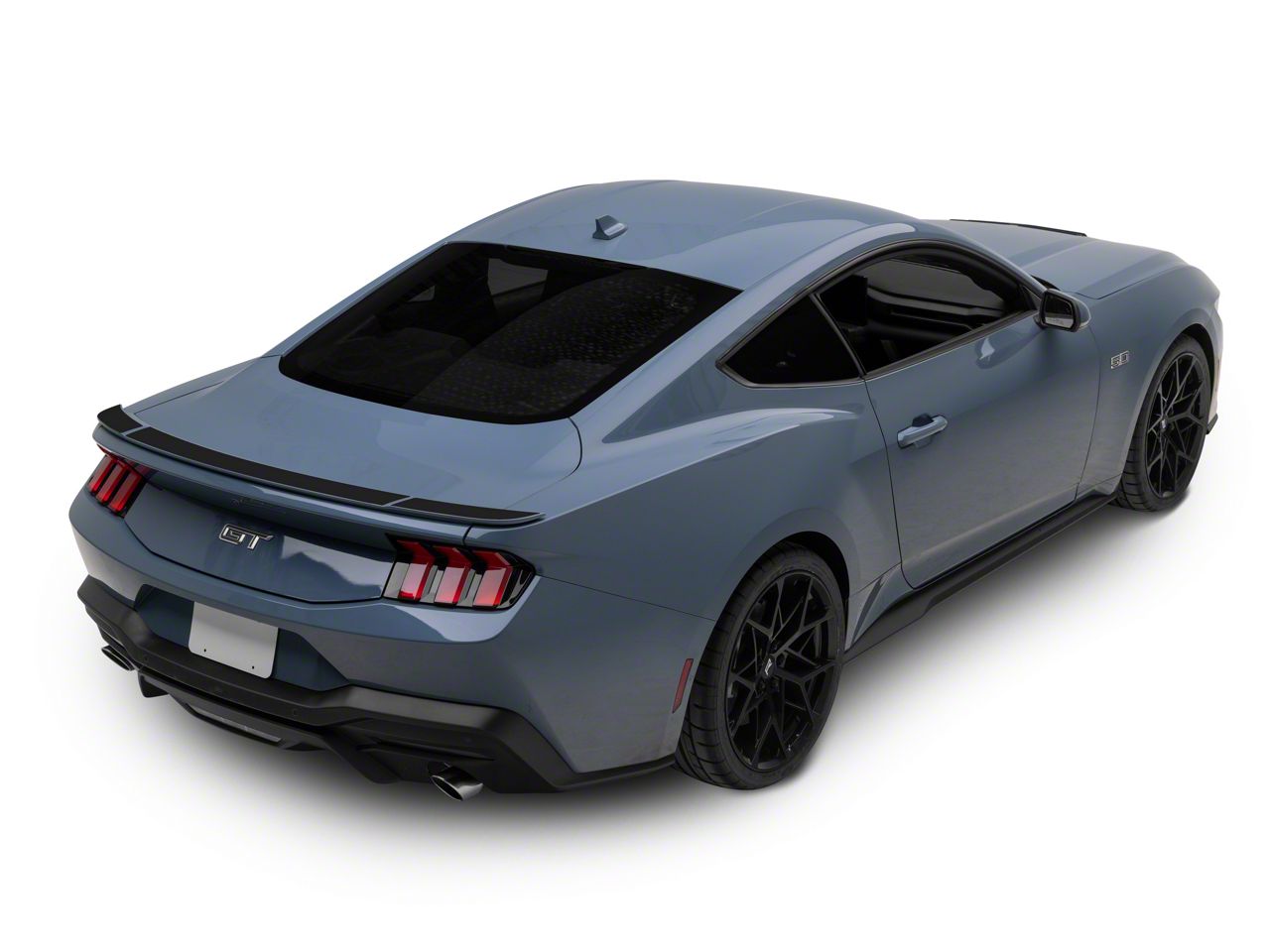 SEC10 Mustang Factory Blade Rear Spoiler Accent Decal; Gloss Black ...