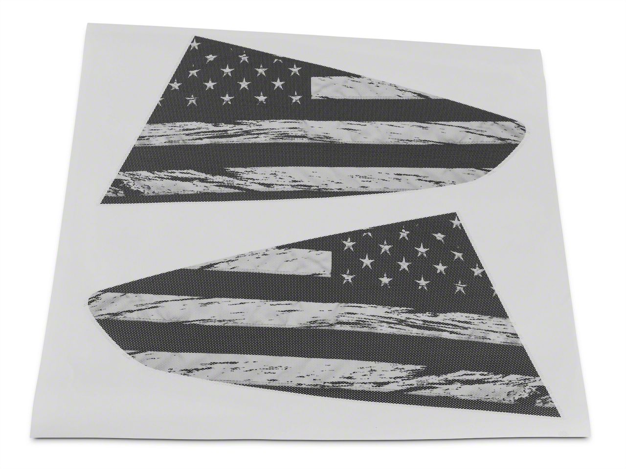 SEC10 Mustang Perforated Distressed Flag Quarter Window Decal 398689 ...
