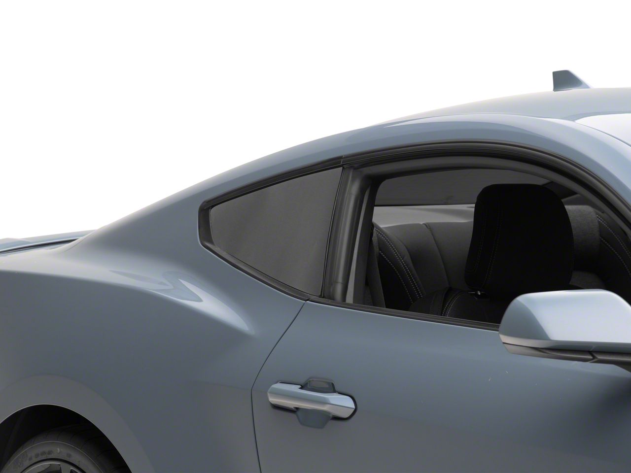 SEC10 Mustang Quarter Window Blackout; Brushed Black 386504 (2024 ...