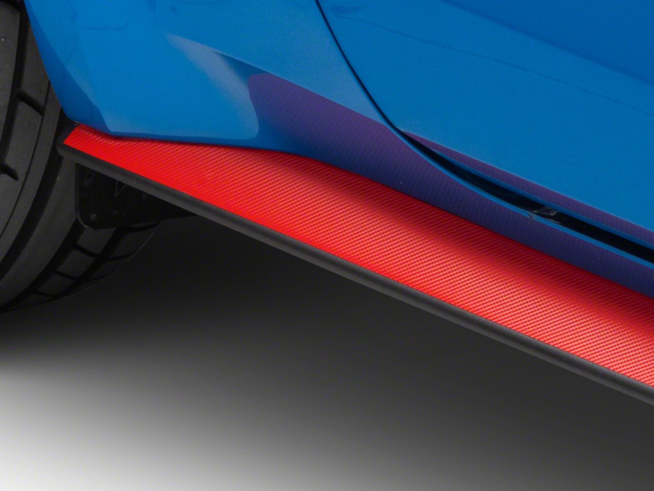 SEC10 Mustang Rocker Stripes; Red Carbon 431187 (15-23 Mustang) - Free ...