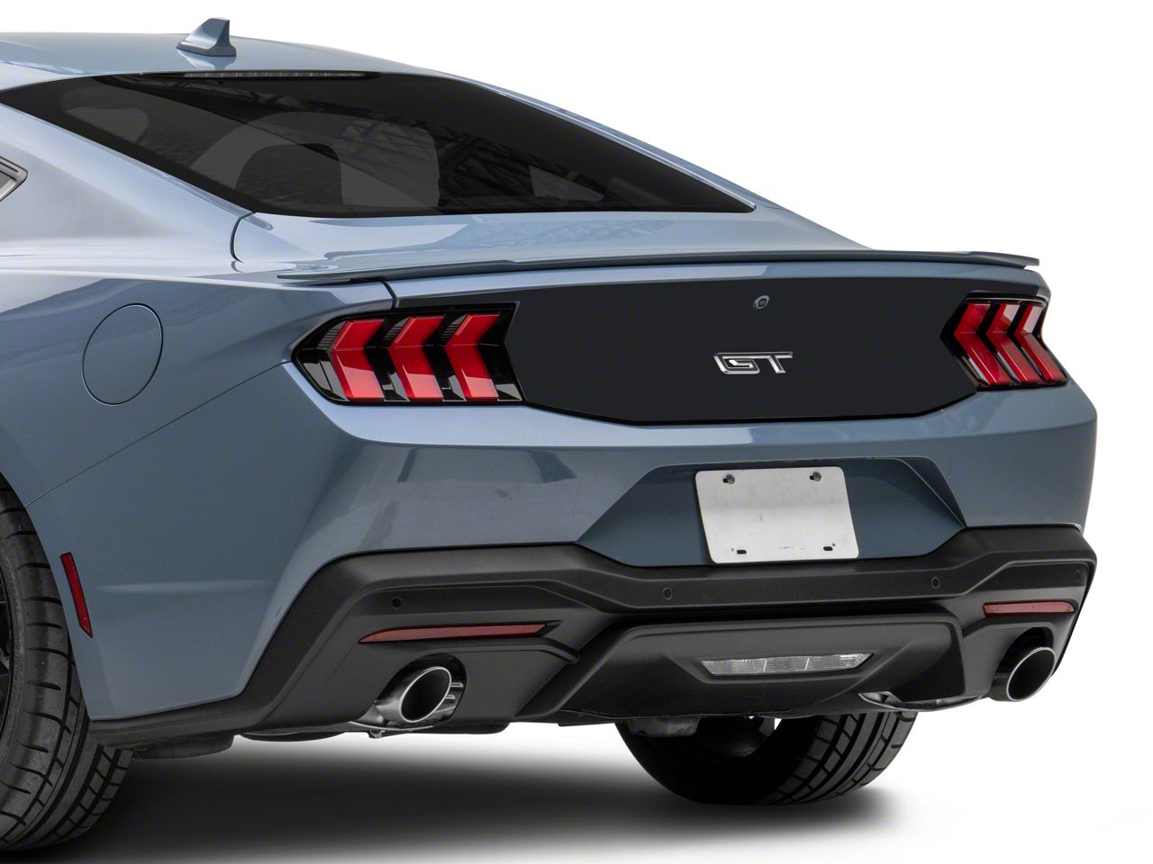 SEC10 Mustang Upper and Lower Decklid Panel Decal; Matt Black 438520 ...