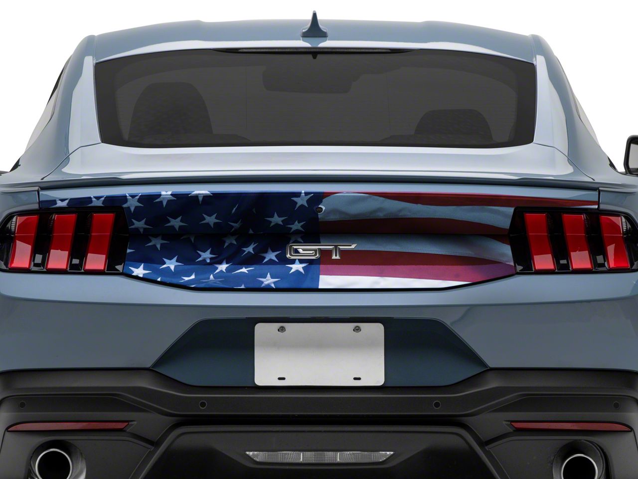 SEC10 Mustang Upper and Lower Trunk Lid Decal; Real Flag 462160 (24-26 ...