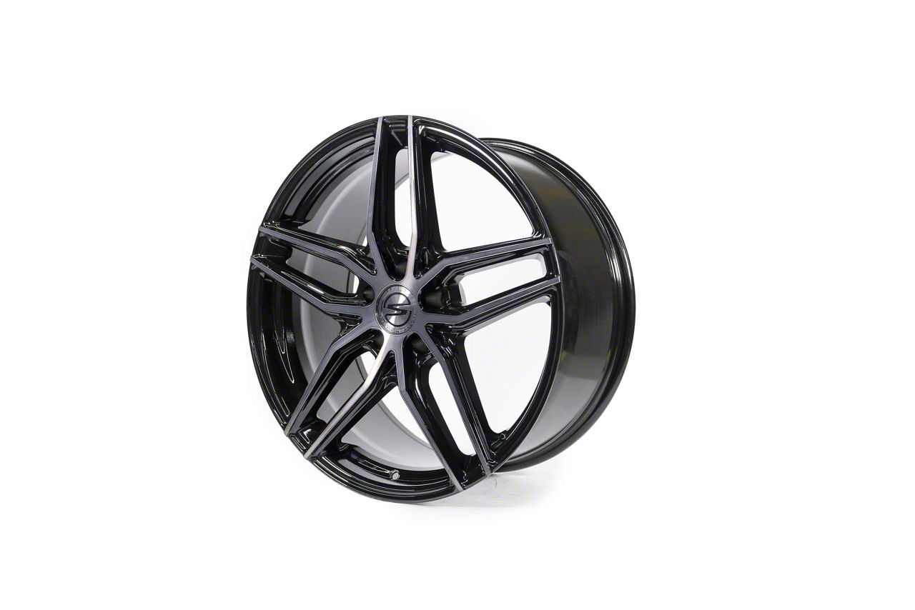 Select Precision Alloys Mustang Shadow Glossy Black with Brushed DDT ...