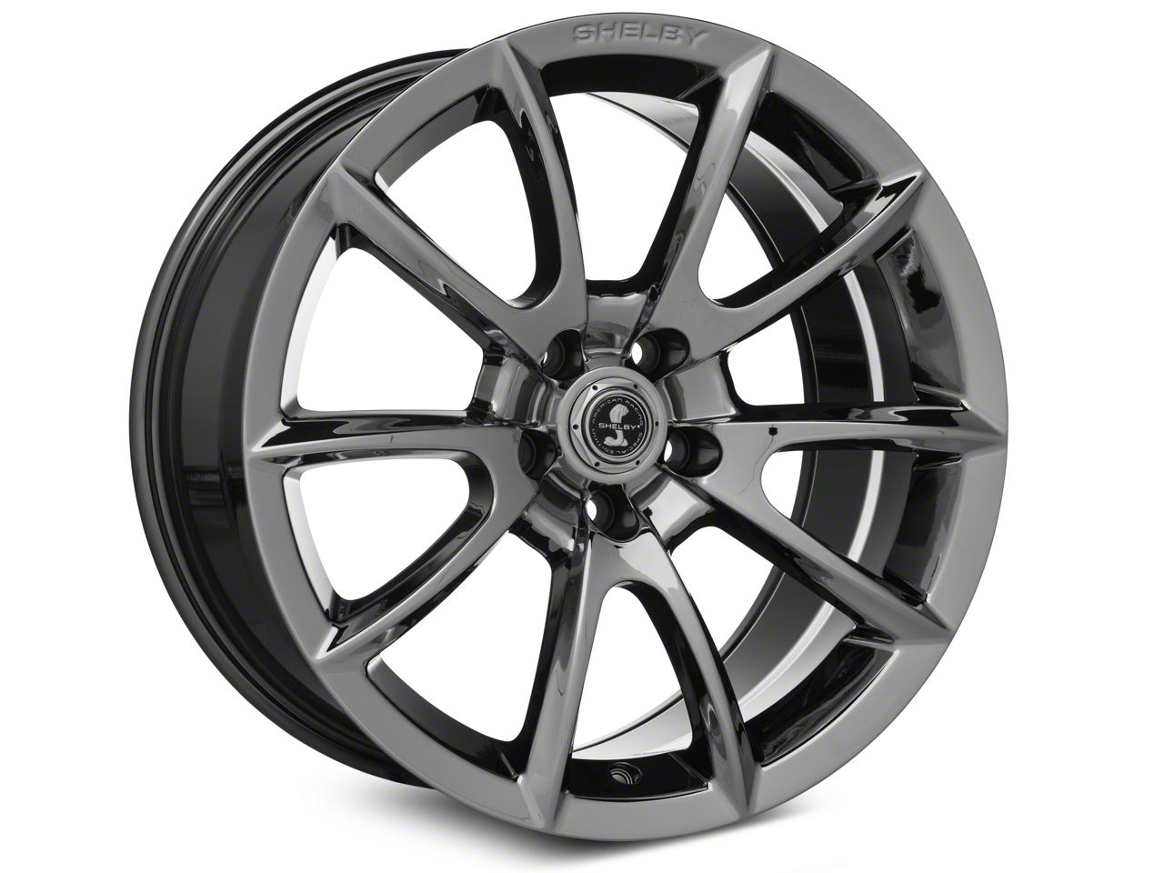 Shelby Mustang Super Snake Style Chrome Wheel; Rear Only; 20x10; 37mm ...