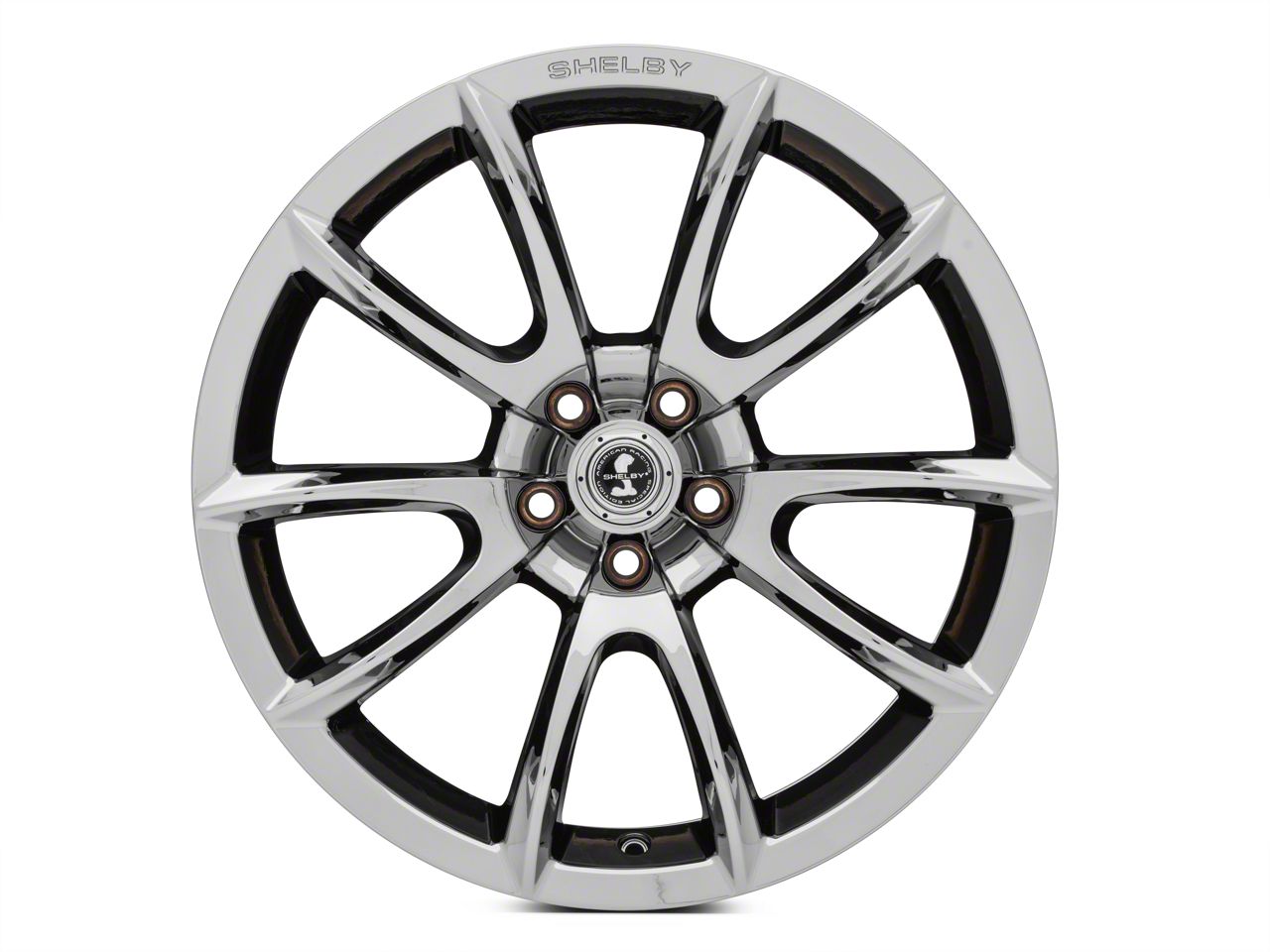 Shelby Mustang Super Snake Style Chrome Wheel; Rear Only; 20x10; 37mm ...