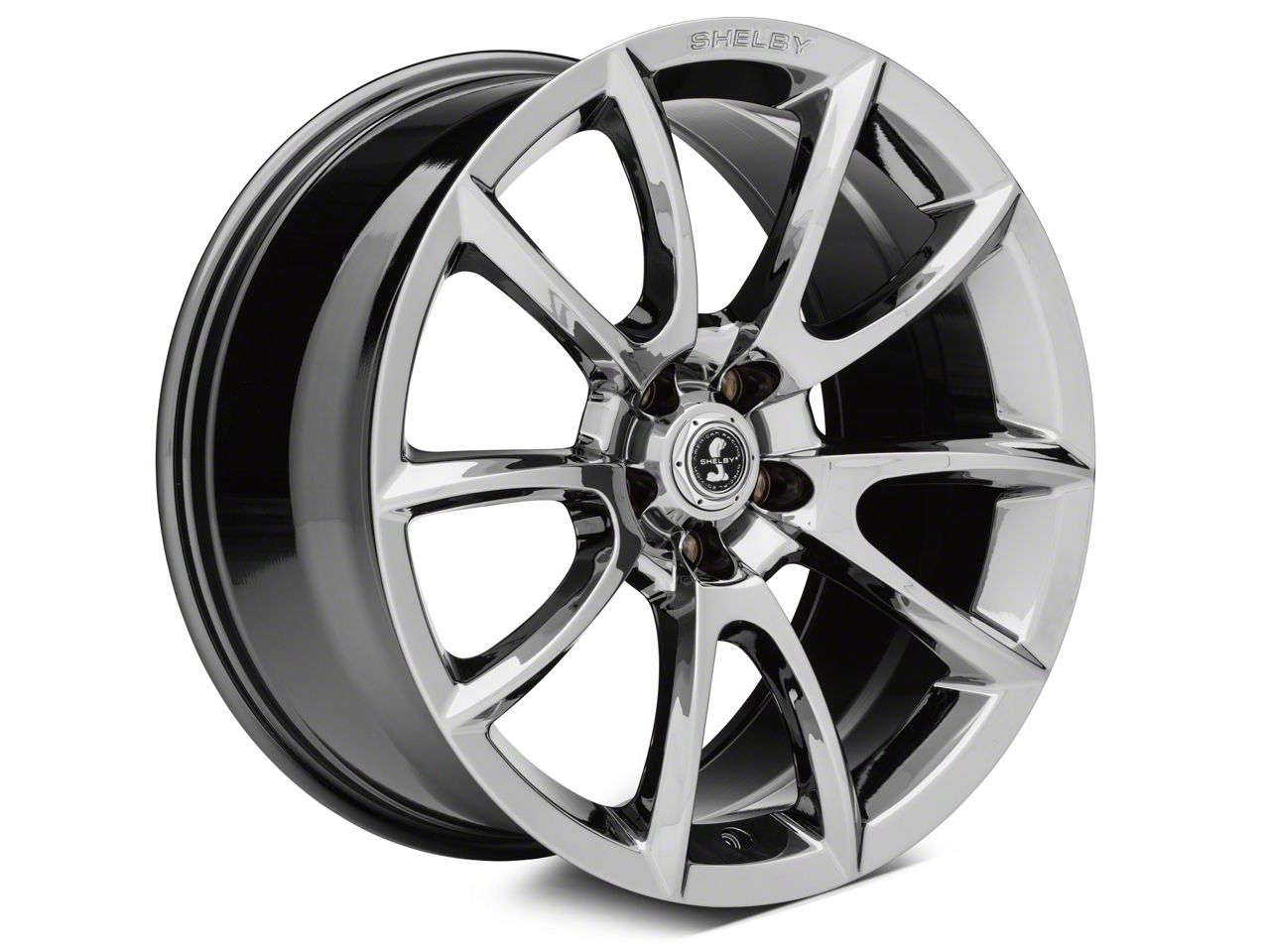 Shelby Mustang Super Snake Style Chrome Wheel; Rear Only; 20x10; 37mm ...