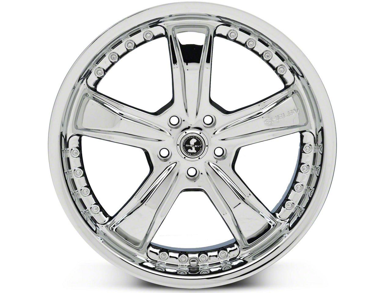 Shelby Mustang Razor Chrome Wheel; Rear Only; 20x10; 48mm Offset ...