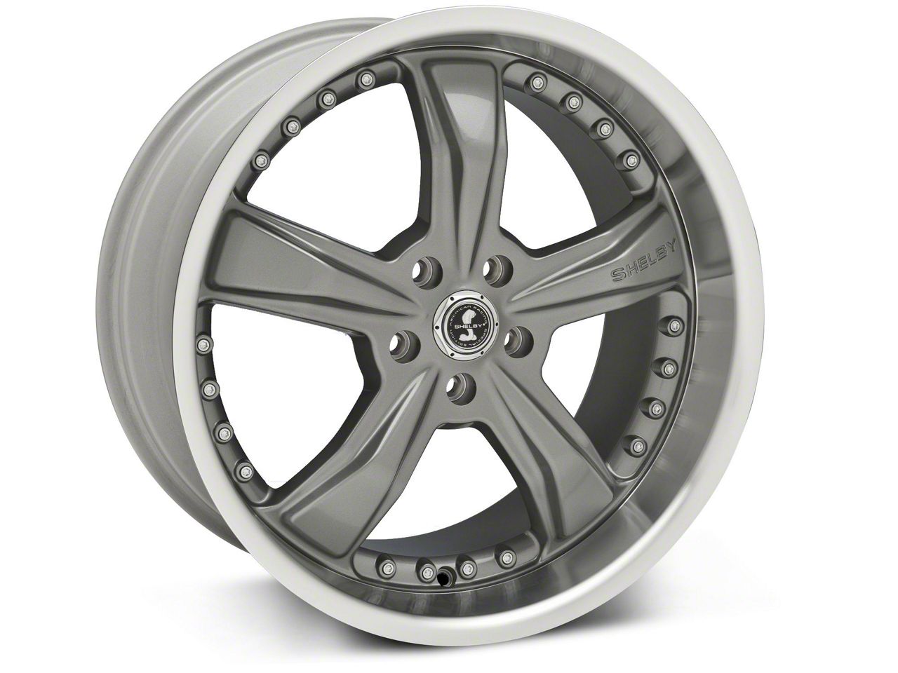 Shelby Mustang Razor Gunmetal Wheel; Rear Only; 20x10; 48mm Offset ...
