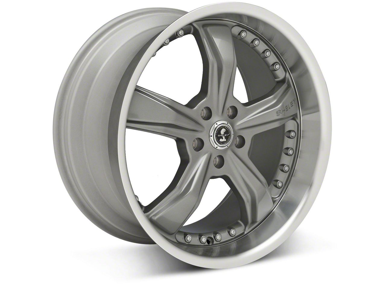 Shelby Mustang Razor Gunmetal Wheel; 20x9; 24mm Offset SB198S2966 (10 ...