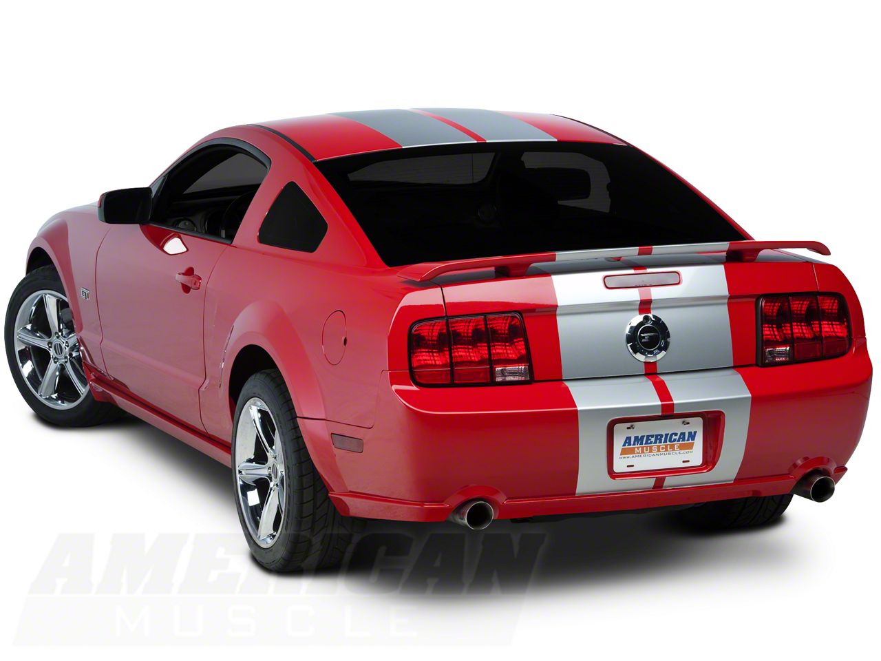 SEC10 Mustang GT500 Style Stripes; Silver; 10-Inch 26167G05 (05-14 ...