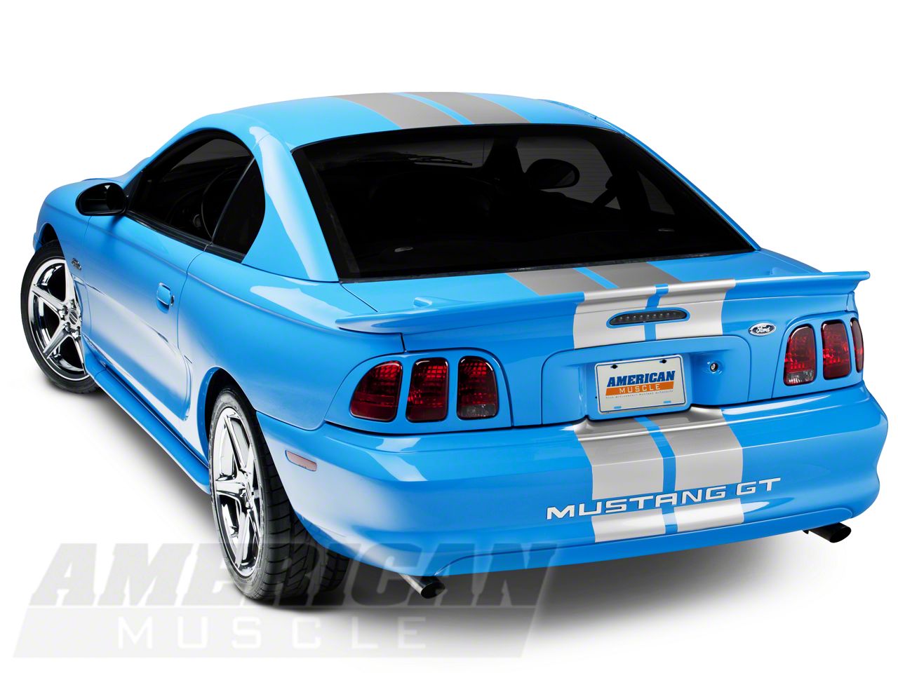 SEC10 Mustang Lemans Stripes; Silver; 8-Inch 26055G94 (94-04 Mustang ...