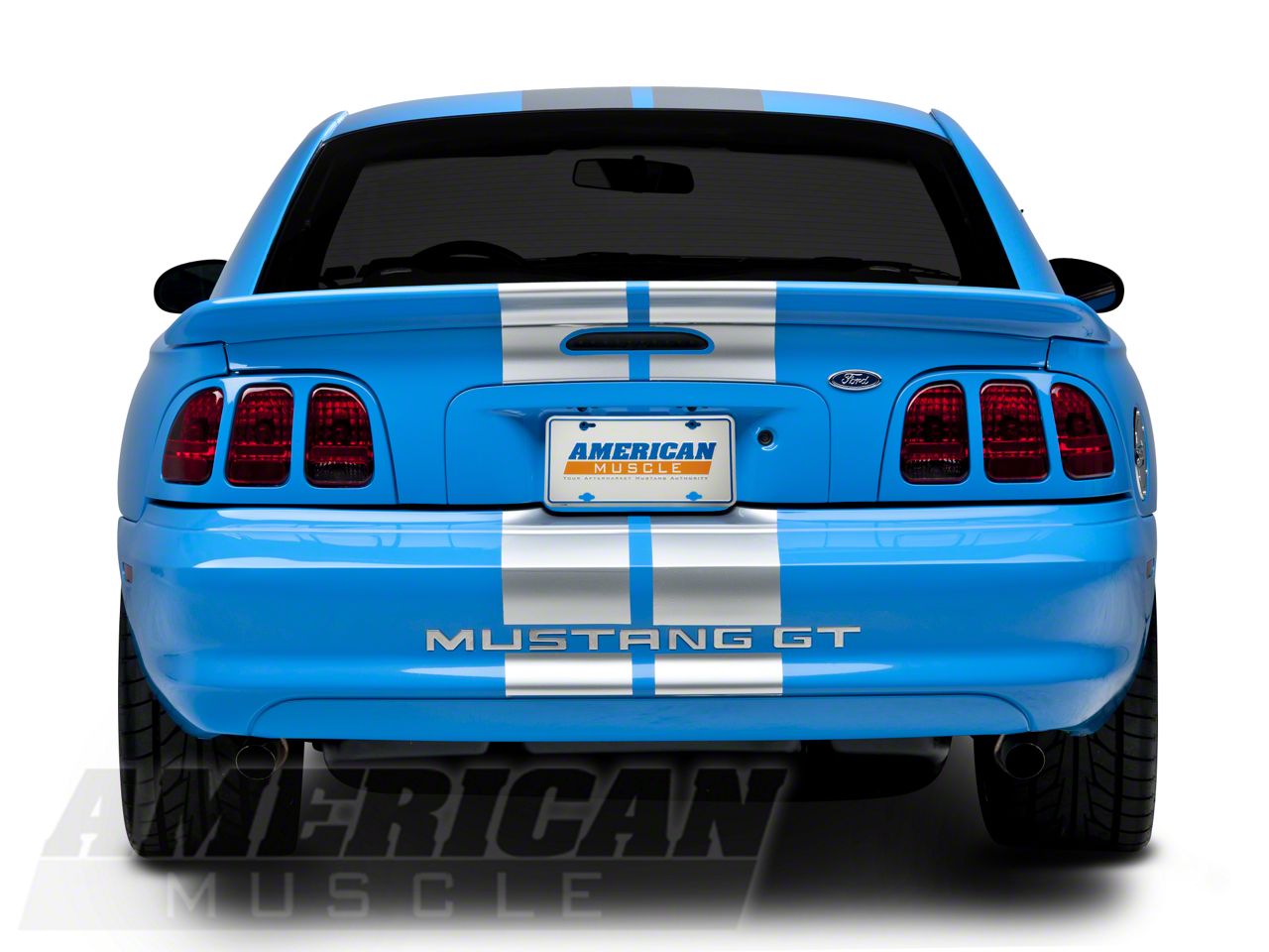 SEC10 Mustang Lemans Stripes; Silver; 8-Inch 26055G94 (94-04 Mustang ...